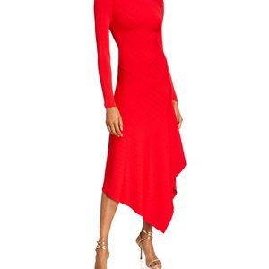 A.L.C. | Dresses | Alc Asymmetrical Long Sleeve Dress In Red | Poshmark
